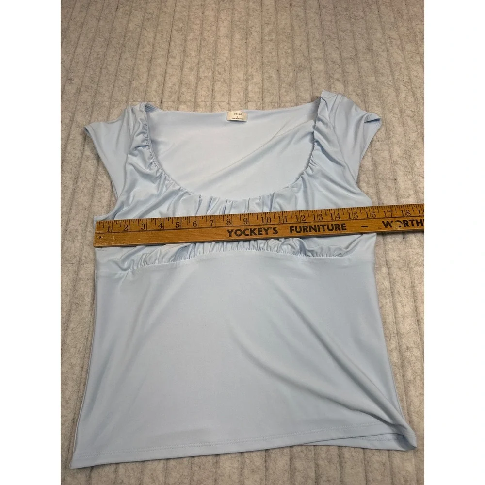 Wilfred | Tops | Wilfred Aritzia Kity Top Light Blue Gathered Scoop ...